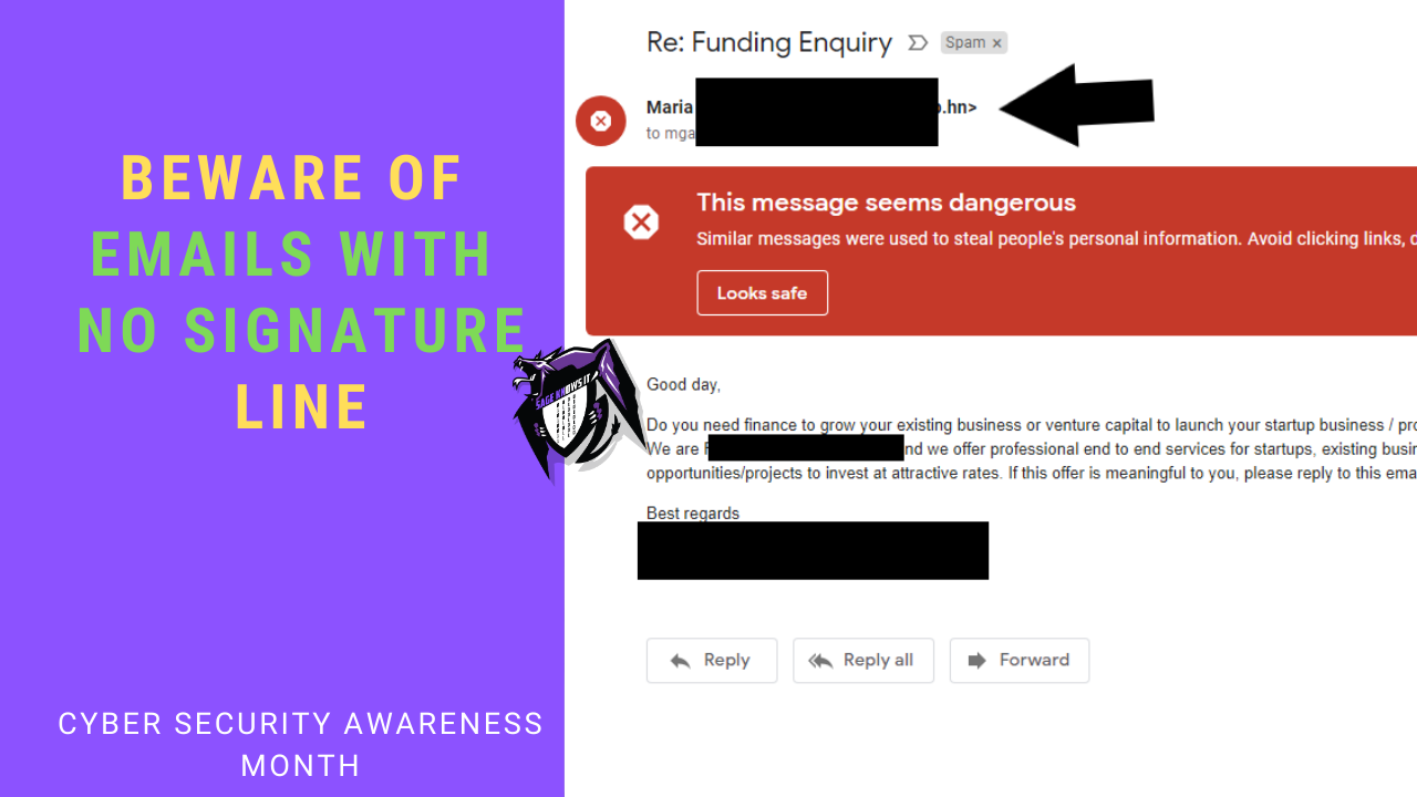 Cyber Security Awareness Month - Suspicious Emails | Sage Knows IT